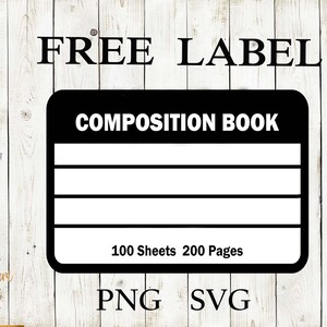 Composition Notebook Digital Papers-free Composition LABEL & SVG ...