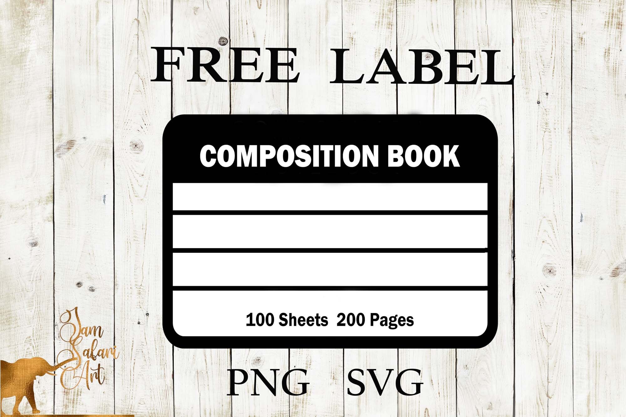 Composition Notebook Digital Papers-free Composition LABEL & - Etsy