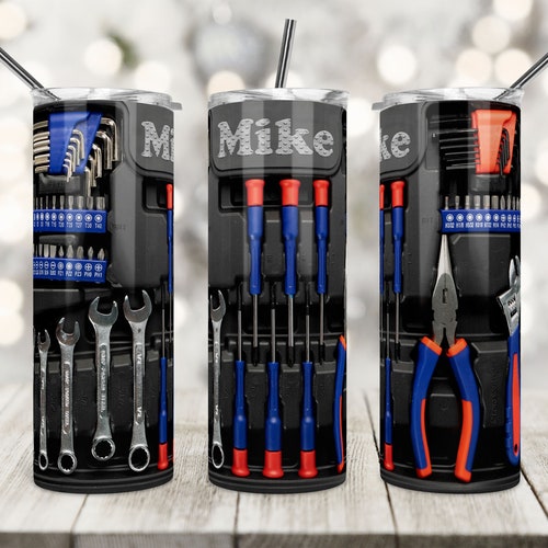 20 Oz Skinny Tumbler Sublimation Design Tool Box Mechanic - Etsy