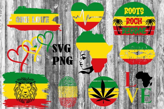 Reggae Rasta Svg-jamaica Reggae Music Ethiopia Lion of - Etsy