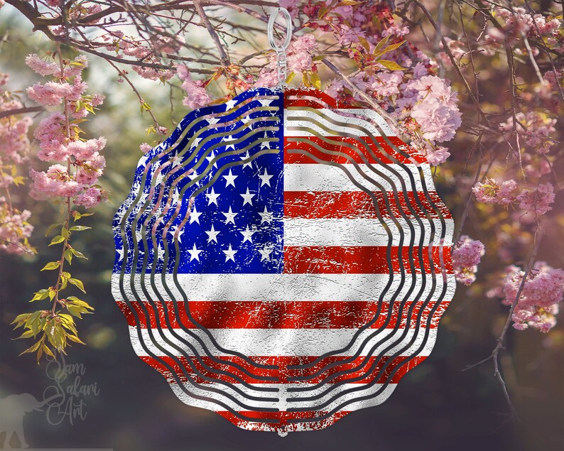 American Flag Wind Spinner Template Wind Spinners for - Etsy