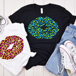Leopard Print Lips Svg-lips Sublimation, Kiss, Love, T-shirt Designs ...