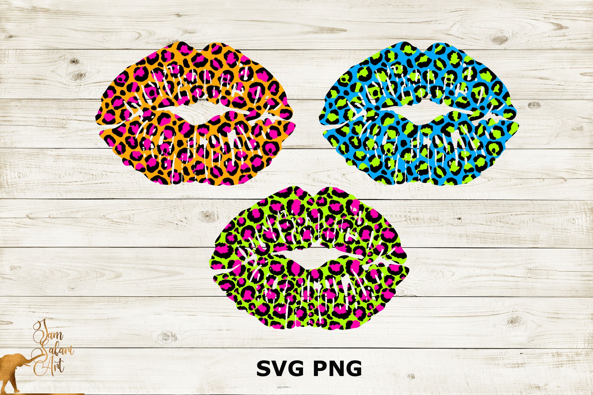 Leopard Print Lips SVG-Lips Sublimation Kiss Love T-Shirt | Etsy