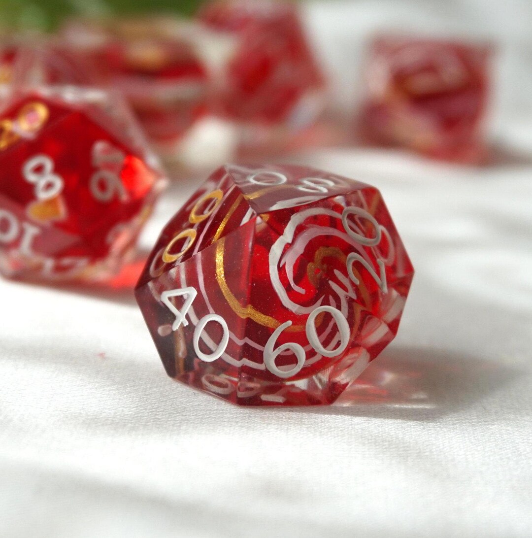 Sweet Cherry Candy Dice, Dnd Dice Set, Sweet Candy Dice, Fruit Dice Set ...