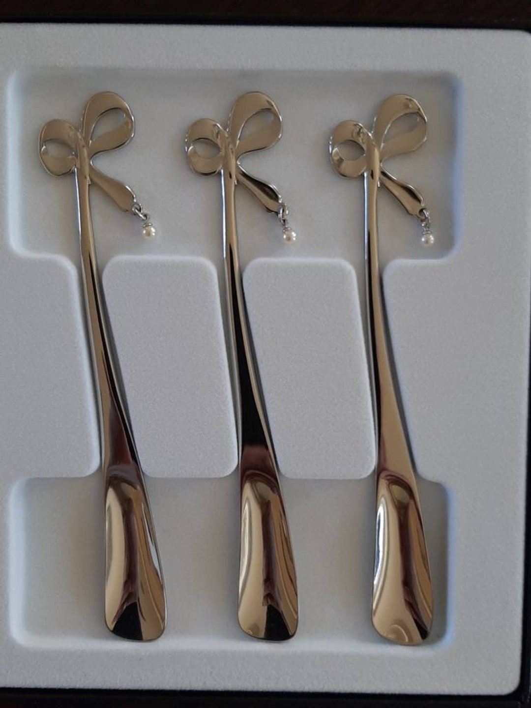 Mikimoto Pearl Serving Spoons (set of 3) - Etsy