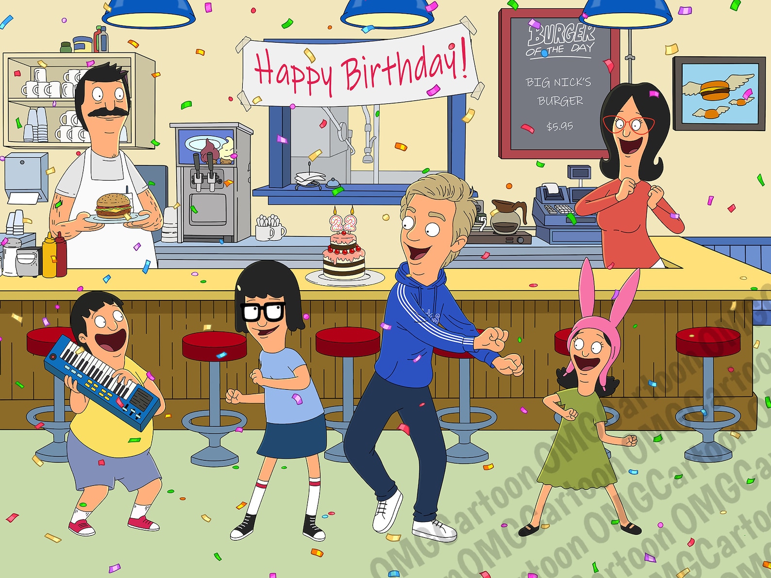 Bob's Burgers Birthday Surprise: Personalized Portrait for Fans A Fun ...