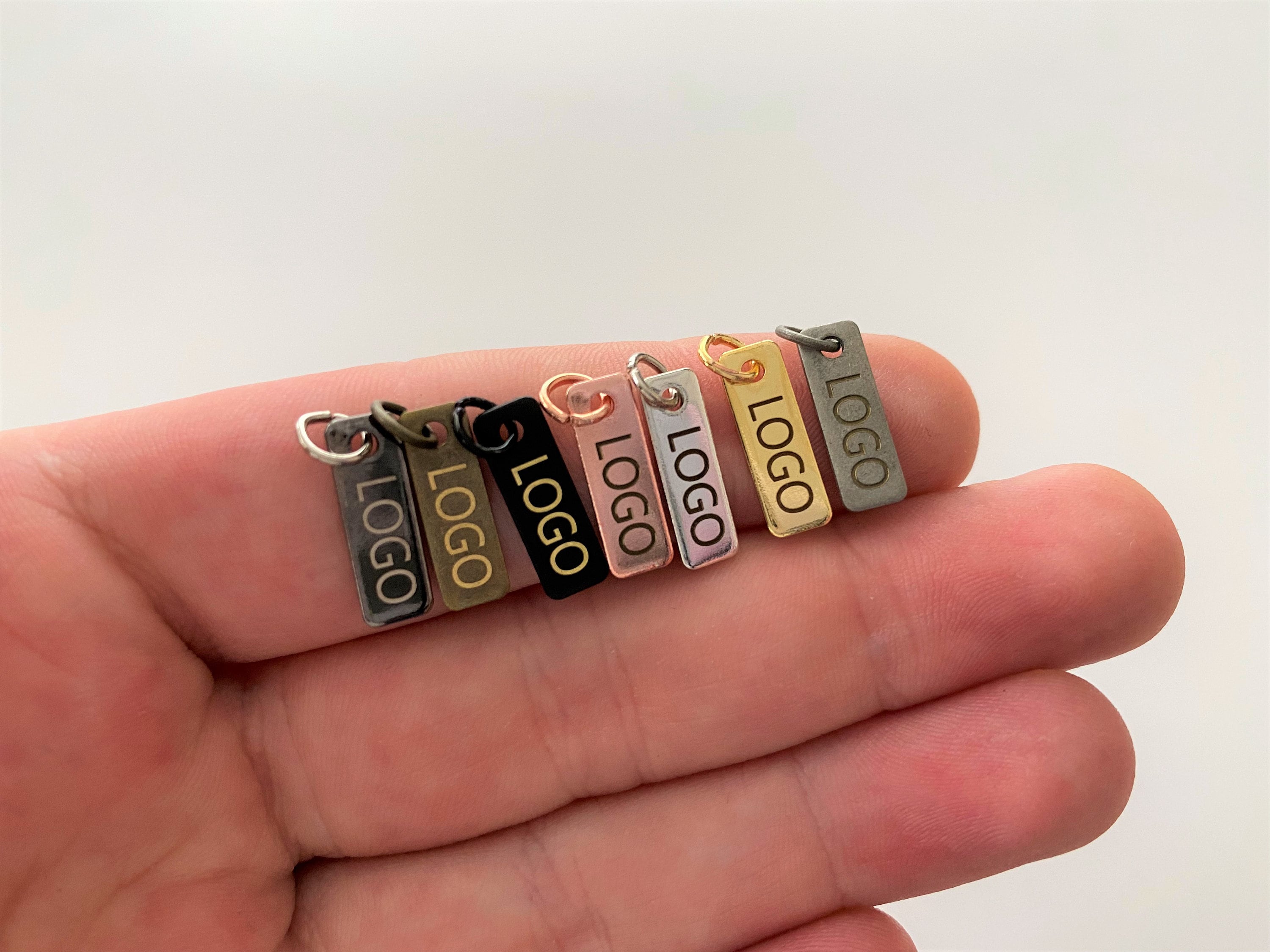 5x15mm Custom Laser Engraved Logo Custom Tag Square | Etsy