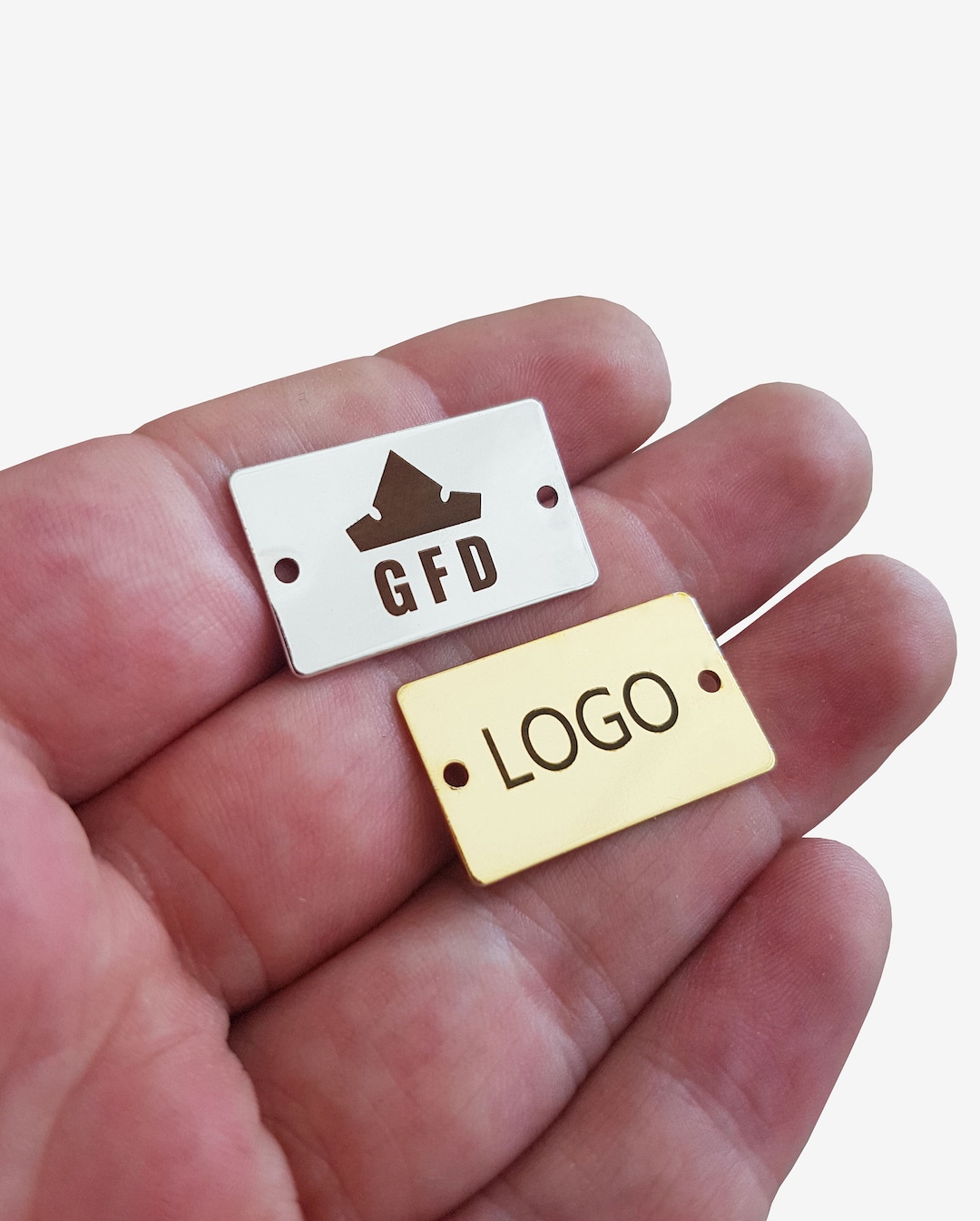 Custom Laser Engraved Logo Charm, Metal Jewelry Tag (15x25 Mm) - Etsy