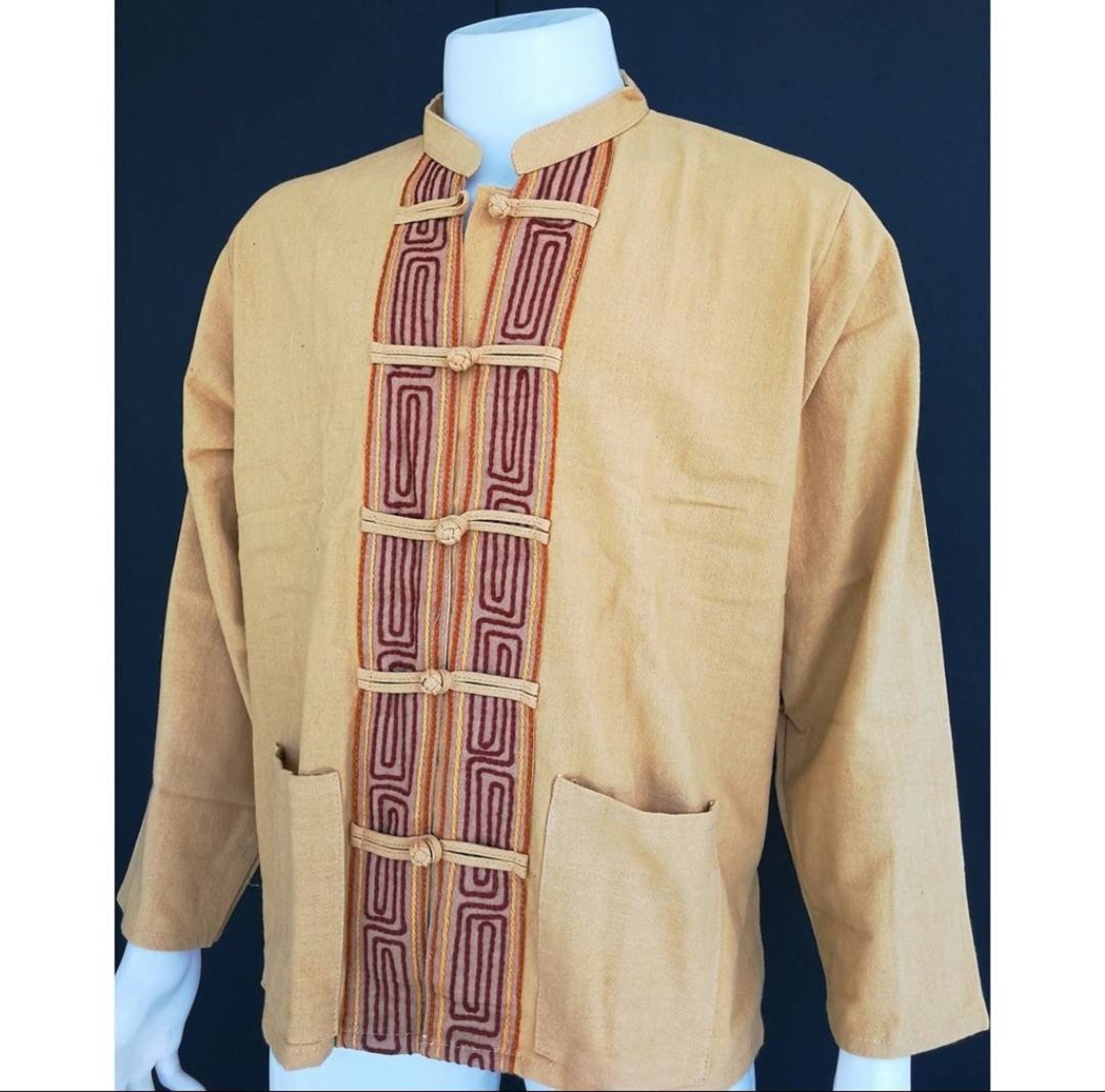 Traditional Thai Shirts for Men Thai Lanna Vintage Shirts - Etsy