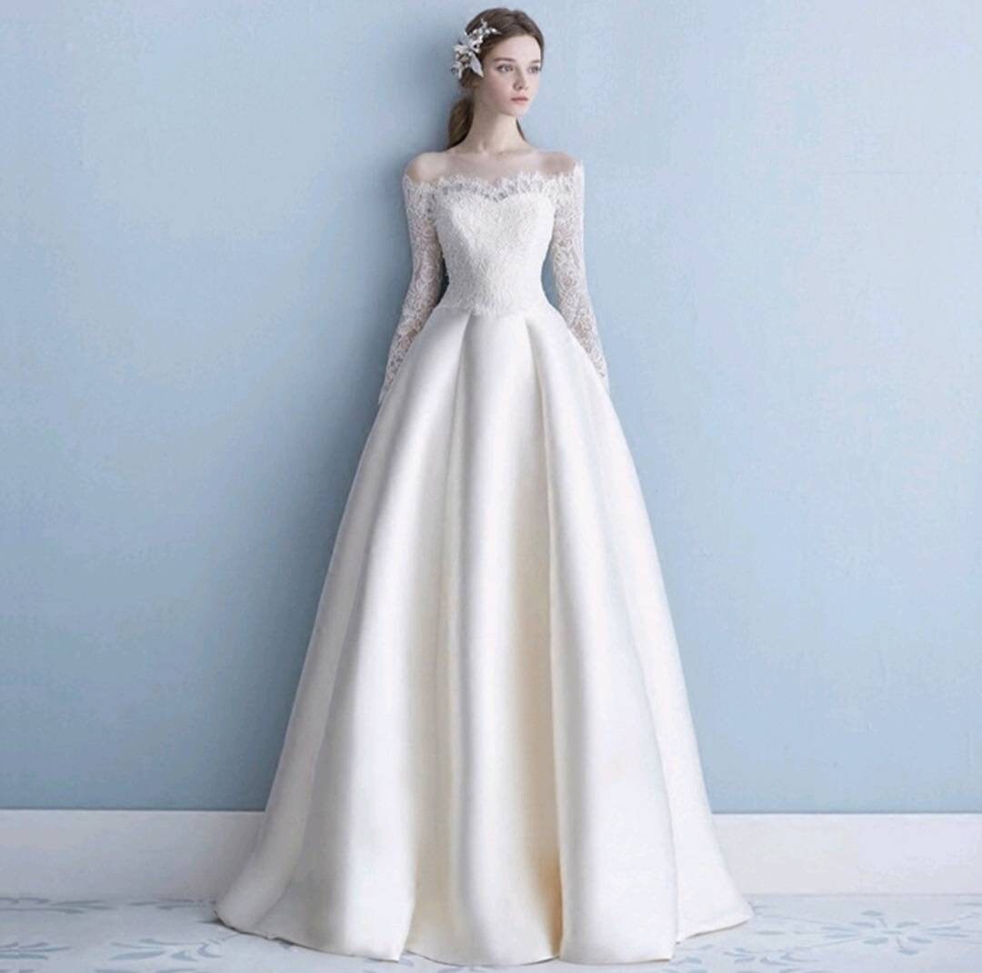 Gorgeous Wedding Gown Princess Wedding Outfit White Maxi Bridal Outfit ...