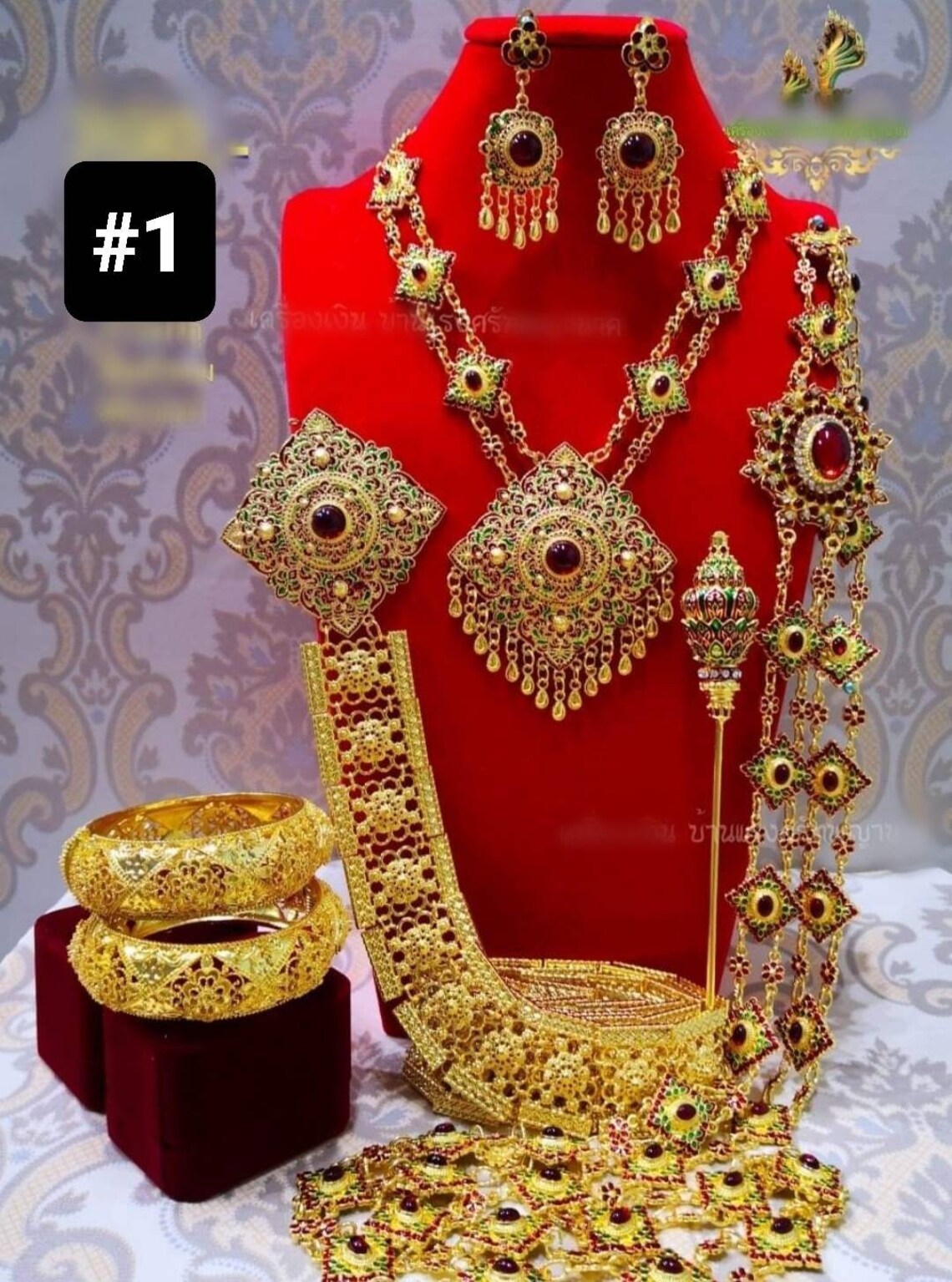 Thai/khmer Jewelry Set in Antique Style - Etsy