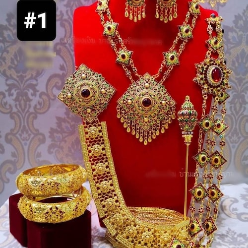 Thai/khmer Jewelry Set in Antique Style - Etsy