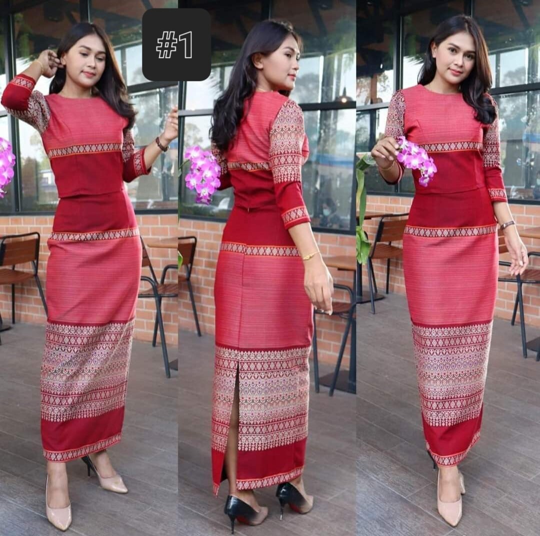 Stunning Handmade Thai Dress Maxi Hand Woven Skirt Temple - Etsy