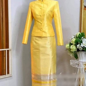 Gorgeous Thai Jitlada Dress Handmade Thai Traditional Mother of Bride ...