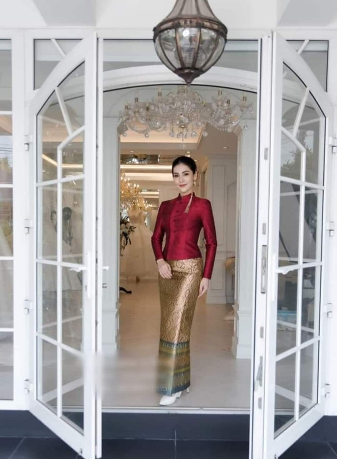 Stunning Thai Jitlada Dress Handmade Thai Traditional Dress Mother of Bride Temple Dress Asian ...