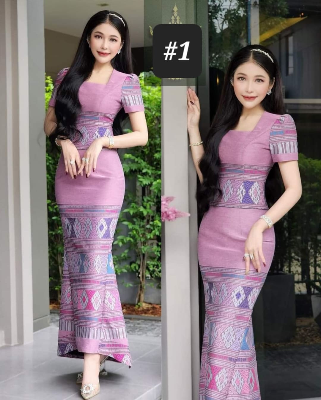 Elegant Handmade Mermaid Thai/lao Dress Hand Woven Fabric Made by ...
