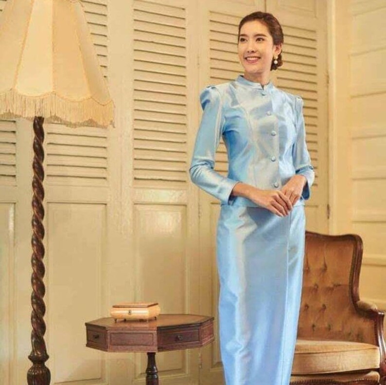 Stunning Black Formal Silk Dress Thai Jitlada Costume From - Etsy