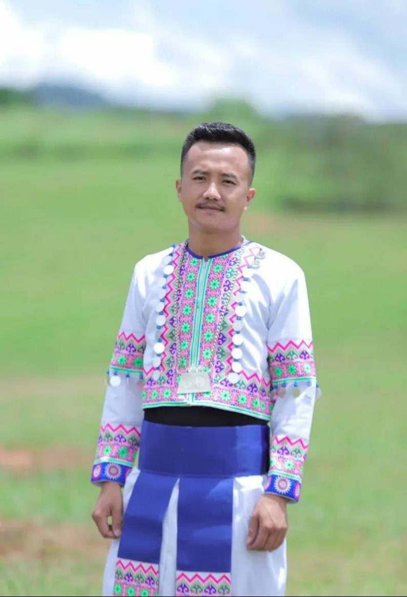Stunning Authentic Hmong Dress Set of Hmong Outfit for Men | Etsy