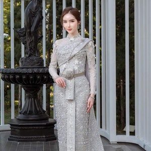 Couture: Thai Savalia Dress Premium Lace Authentic Brocade Silk ...