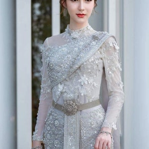 Couture: Thai Savalia Dress Premium Lace Authentic Brocade Silk ...