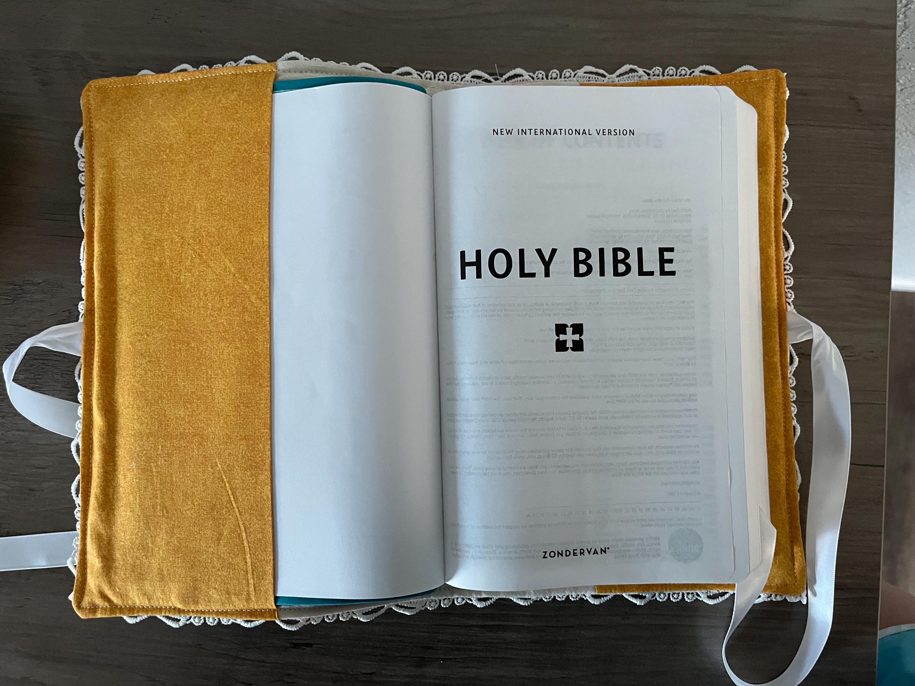 Pink/neutral Floral Quilted Bible Cover With Custom Sizing and Ribbon ...