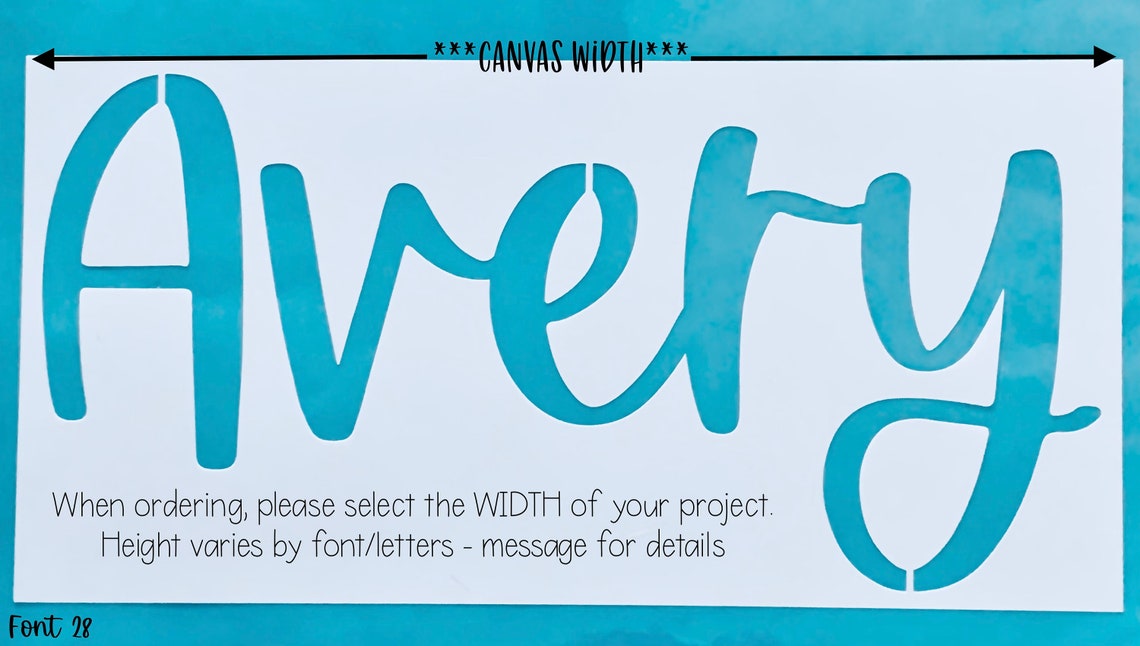 Custom Name/monogram Stencil | Etsy