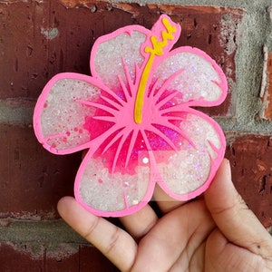 Hibiscus Flower Freshie, Freshy, Car Air Freshener, Car Scent, Summer ...