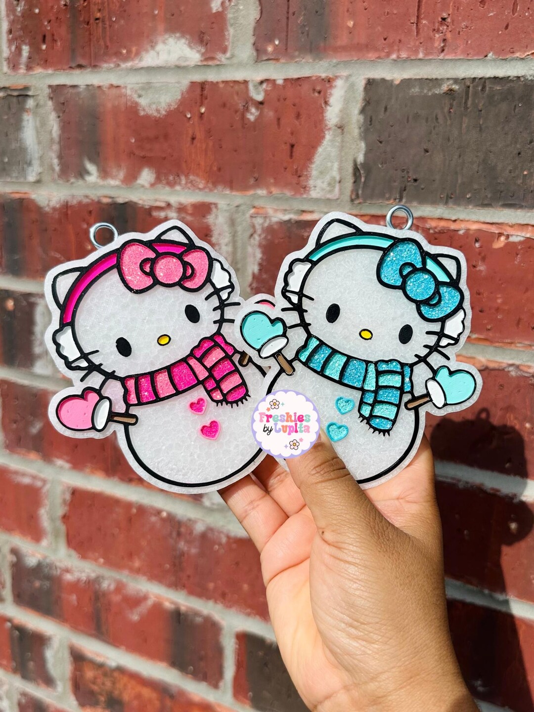 HK Snowman Freshie, Hello Kitty Christmas Freshie, Car Air Freshener ...