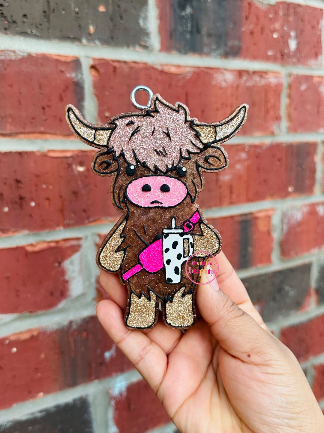 Boujee Highland Cow Freshie, Cow Freshie, Car Air Freshener - Etsy