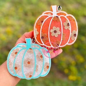 Floral Pumpkin Freshie, Halloween Freshie, Car Air Freshener, Floral ...