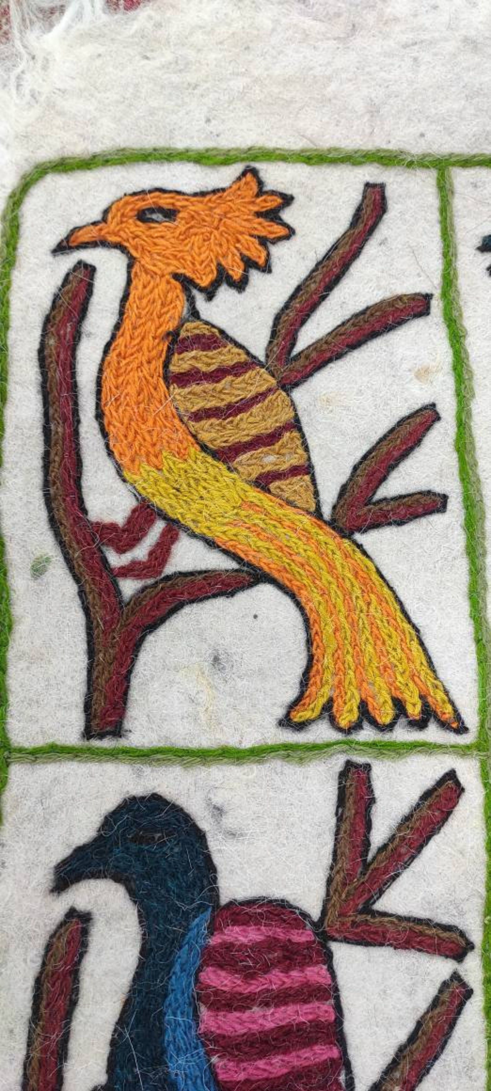 Handcrafted Kashmir Namda Wall Hanging | Traditional Wool Felt Art ...