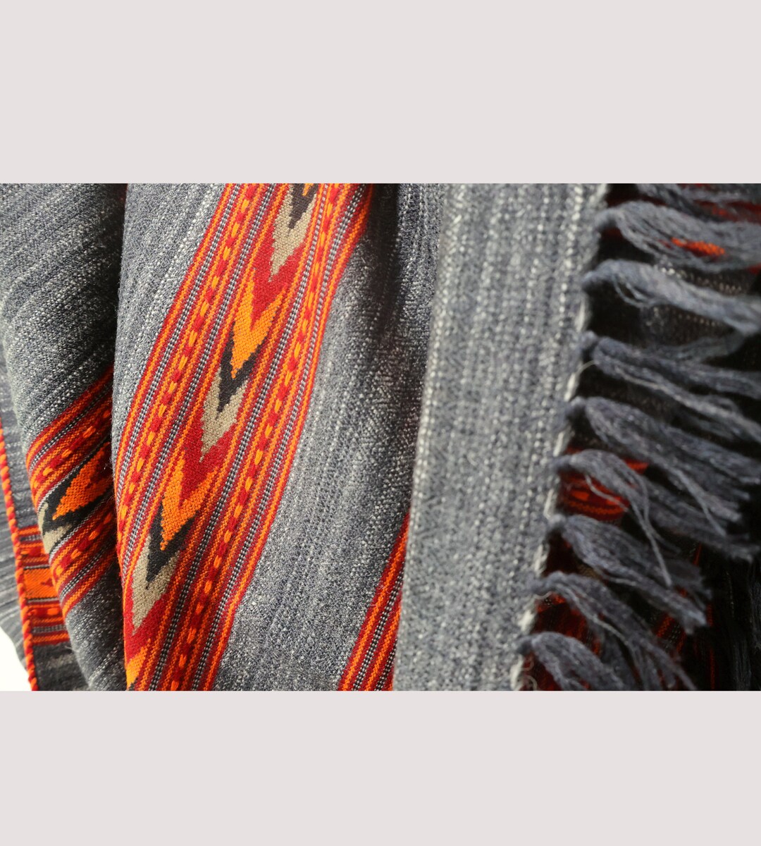 Black 3 Pati or 3 Border Pure Yak Wool 80"x40" Mediation Unisex Shawl ...