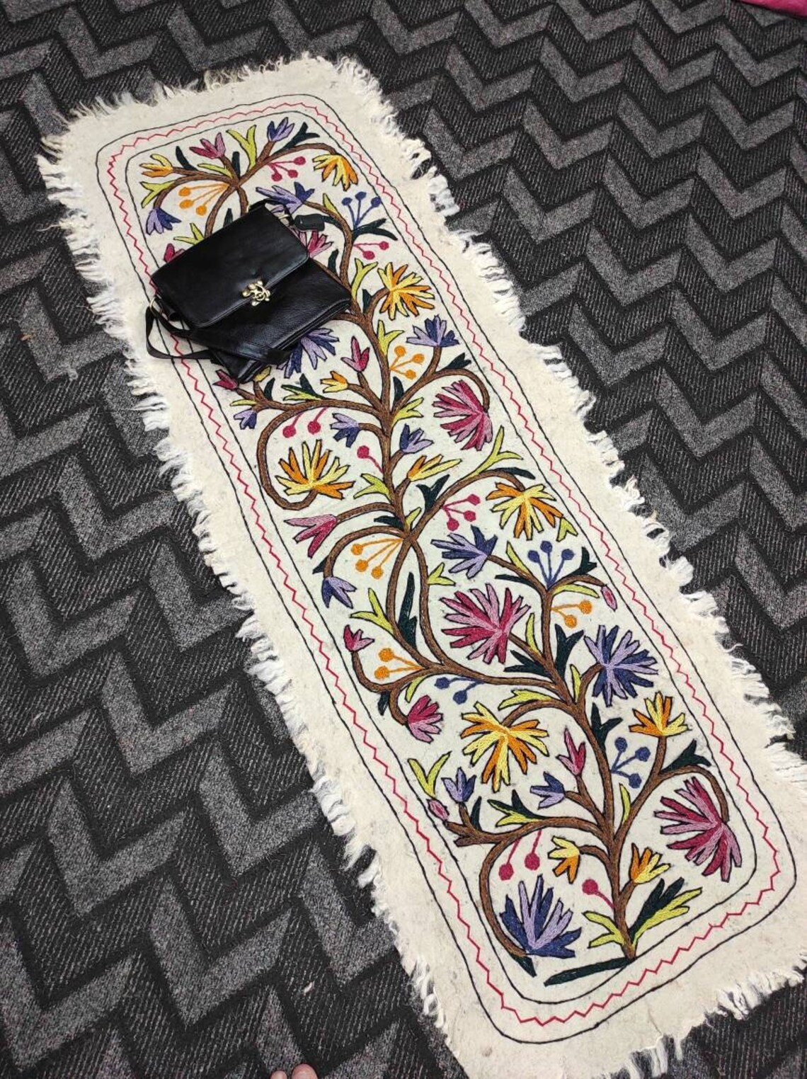 26Ft Long Namda Yoga Handmade Rug From Kashmir Kashmir Namda | Etsy