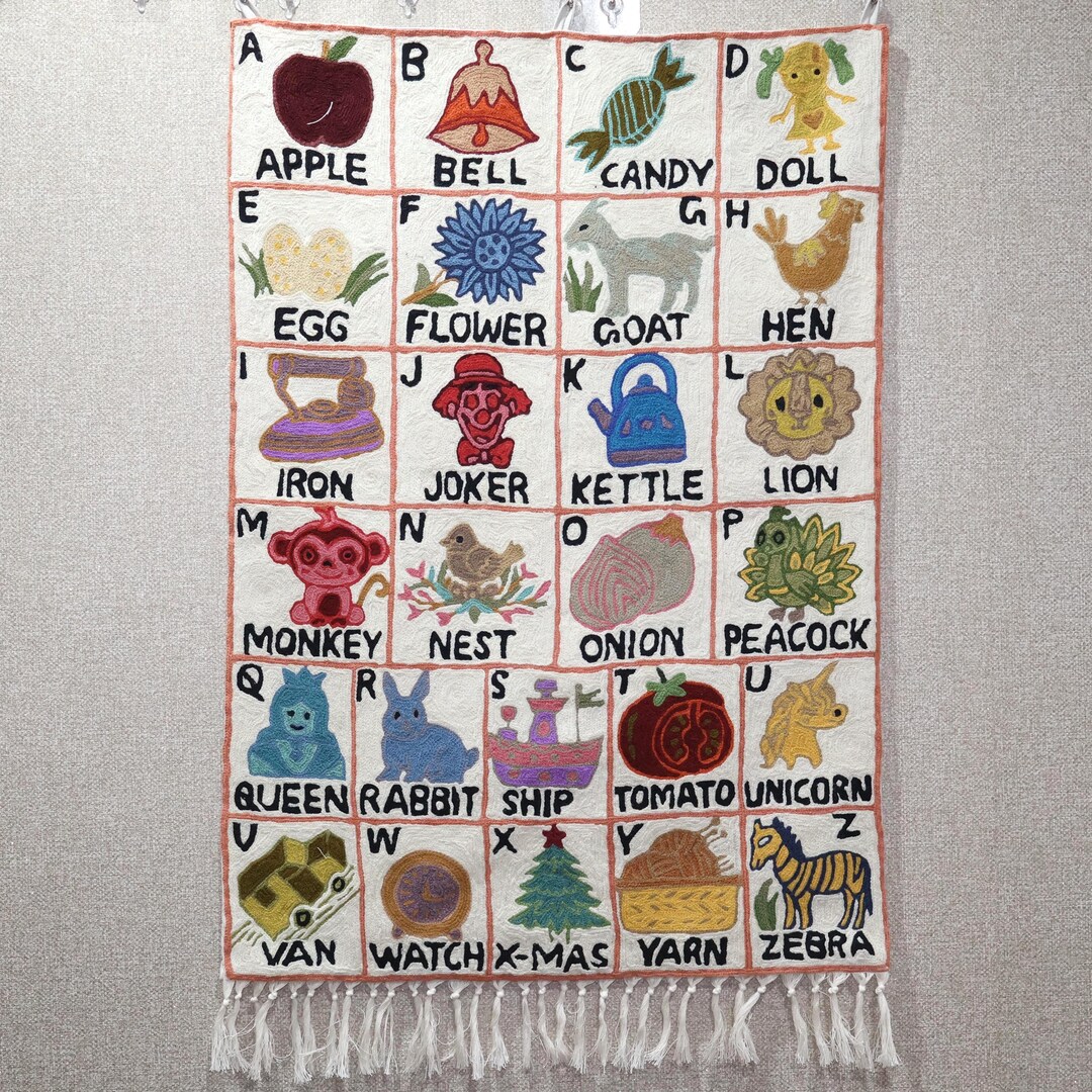 ABC Tapestry for Kids – Alphabet Wall Decor for Playroom or Classroom ...