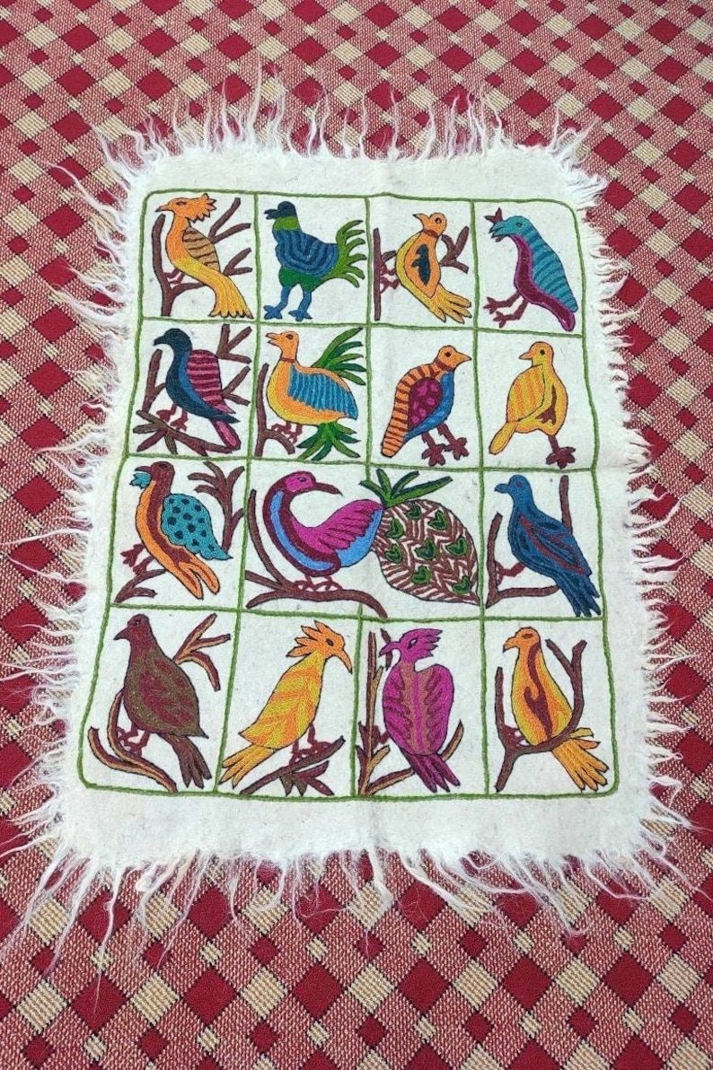 Handcrafted Kashmir Namda Wall Hanging | Traditional Wool Felt Art ...