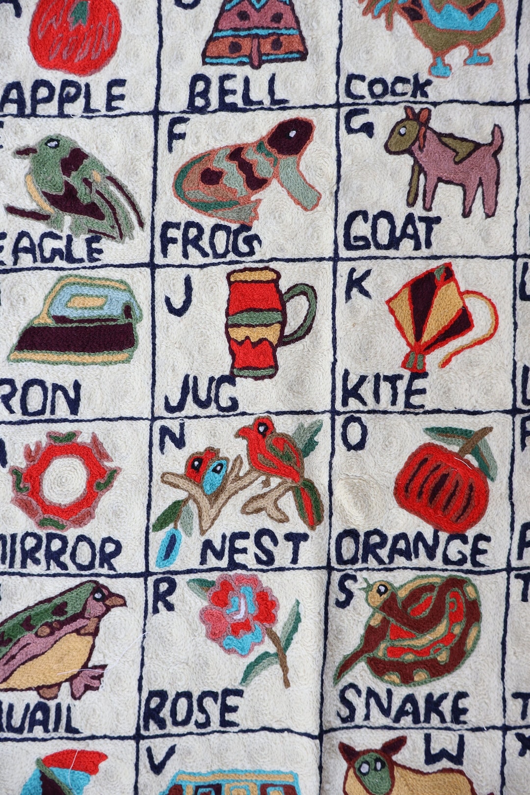 Handmade ABC Tapestry Wall Hanging | Customizable ABC Tapestry ...