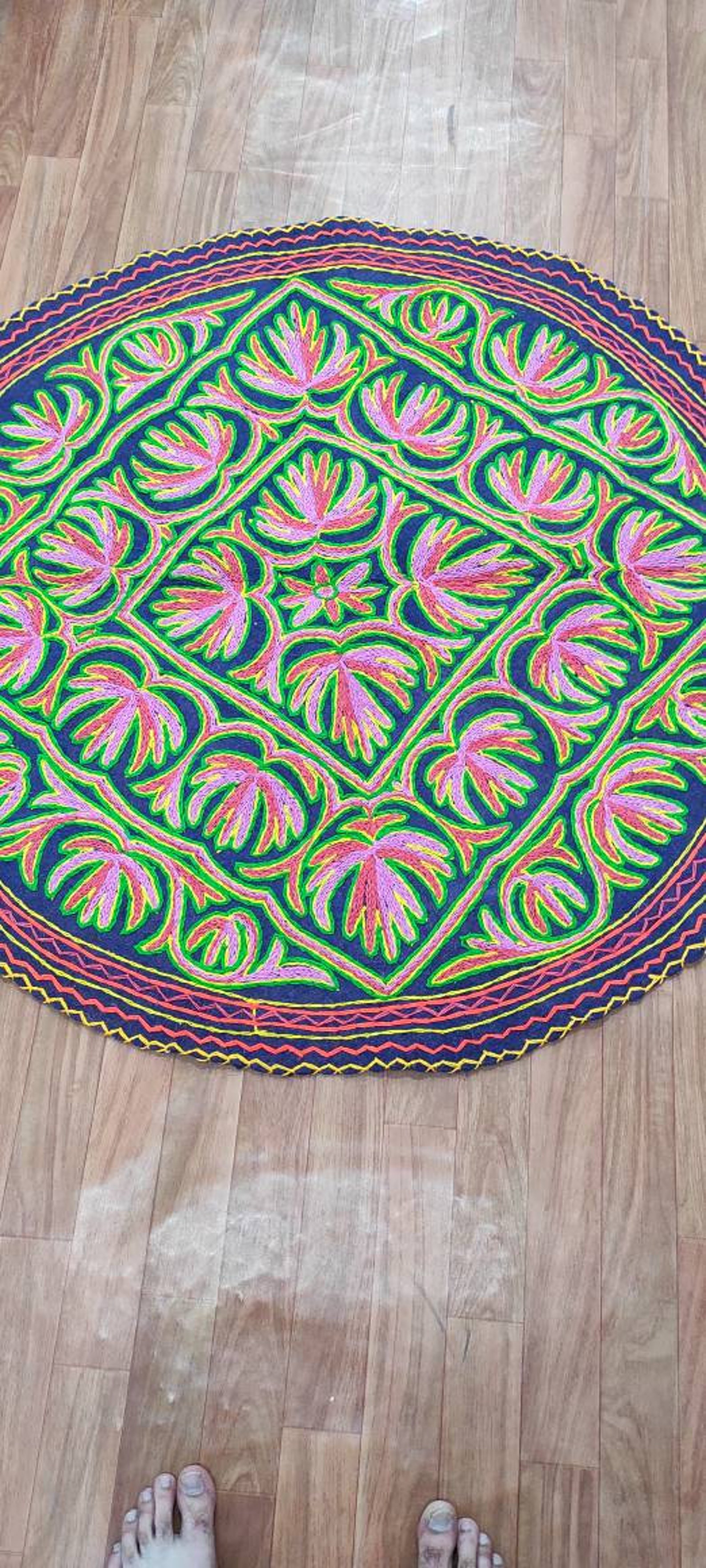 120120 CM Hand Made Round Namda Rug felted Hand-made Namda - Etsy UK