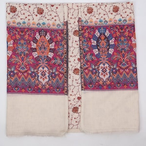 Handcrafted Pure Wool Kashmiri Shawl | Traditional Hand Embroidery ...