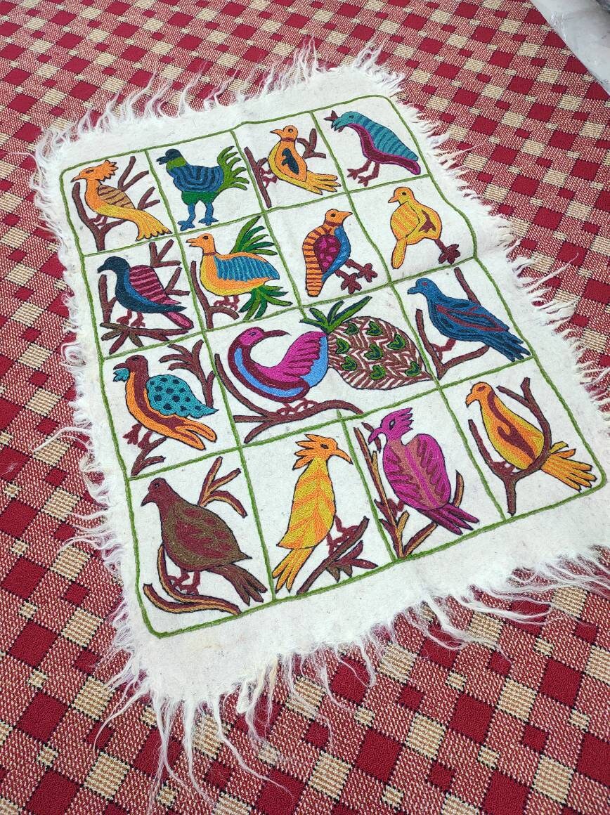 Handcrafted Kashmir Namda Wall Hanging | Traditional Wool Felt Art ...