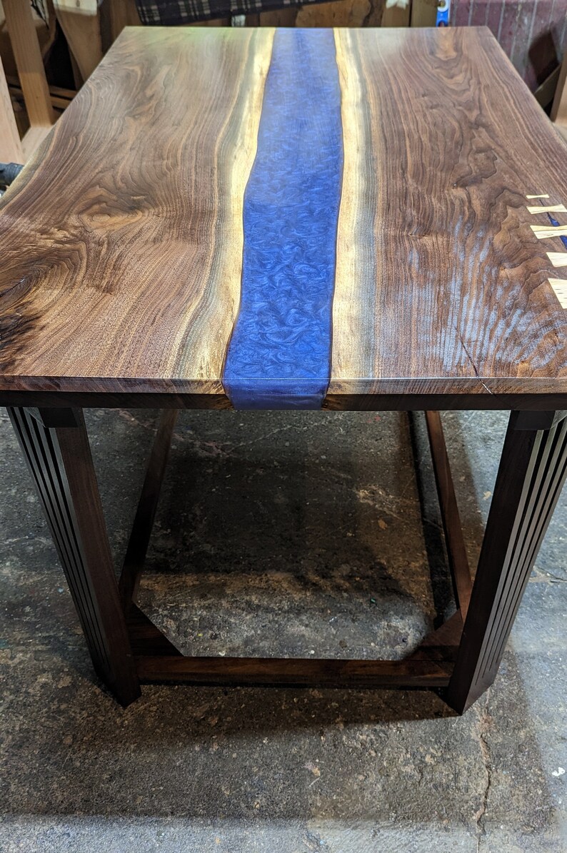 Black Walnut Live Edge Epoxy River Table - Etsy