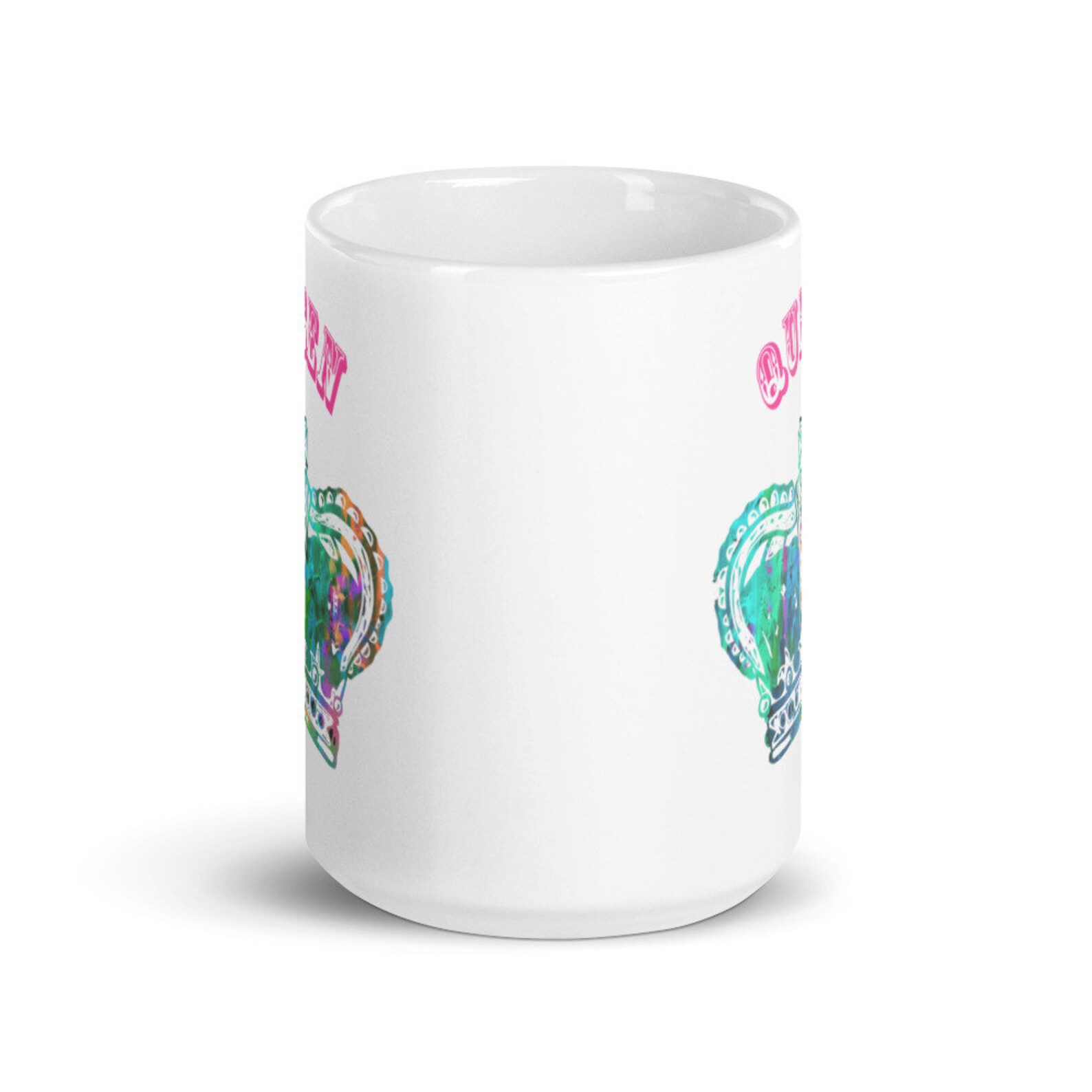 Queen Coffee Mug - Colorful Watercolor Queen Coffee Mug - Queen's Crown ...