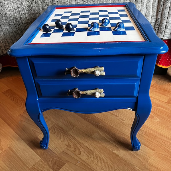 Checkers Game Table - Etsy
