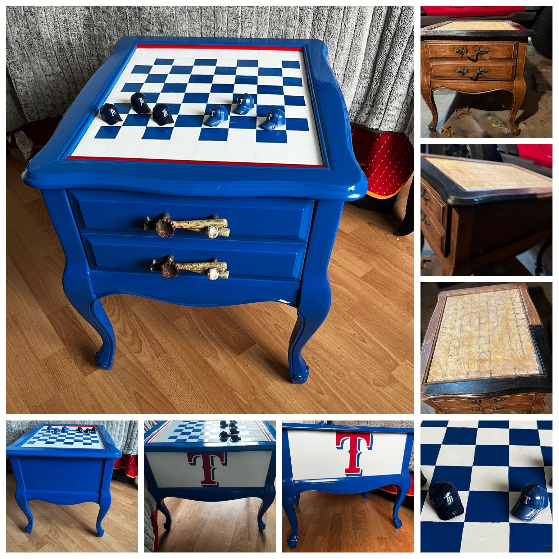 Custom Made Texas Ranger’s Checkers Game Table - Etsy
