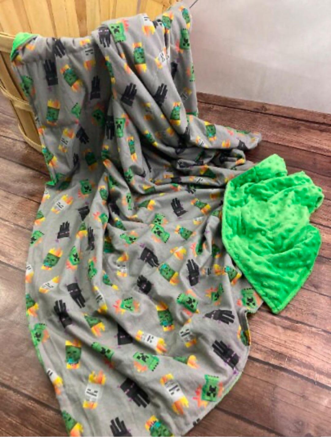 Minecraft Mini Mobs- Weighted Blanket or Lap Pad Cotton Fabric ...