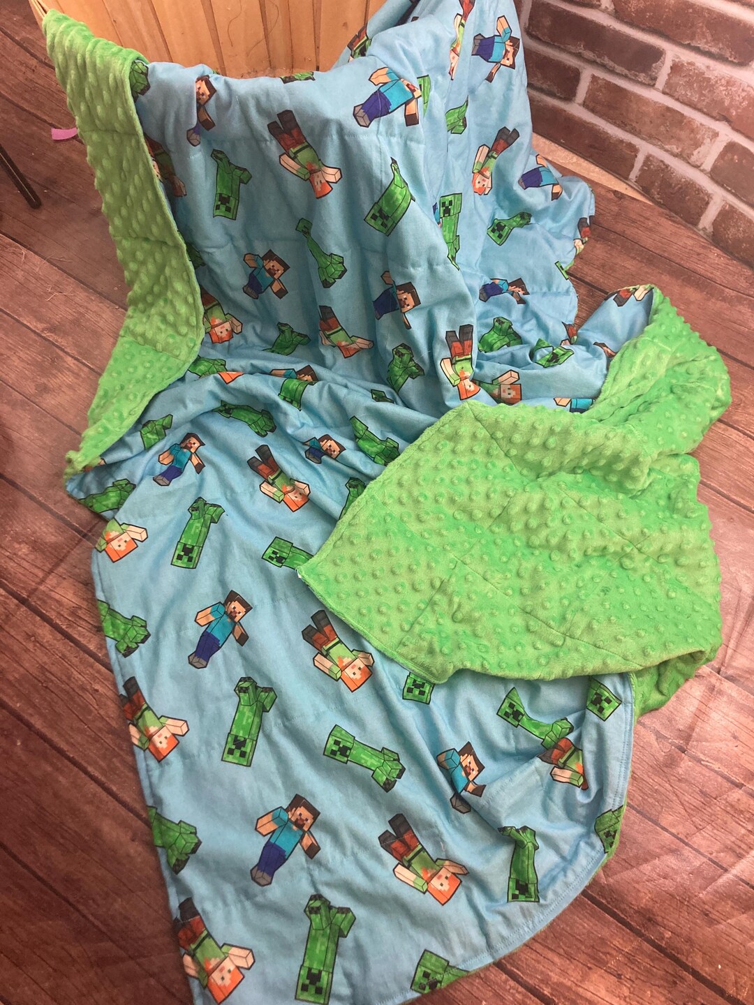 Minecraft - Steve - Mobs - Weighted Blanket or Lap Pad Cotton Fabric ...