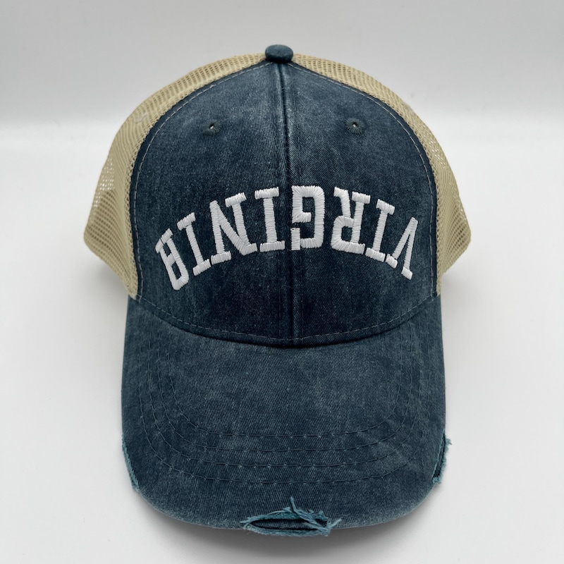 Backwards Text Hat - Etsy