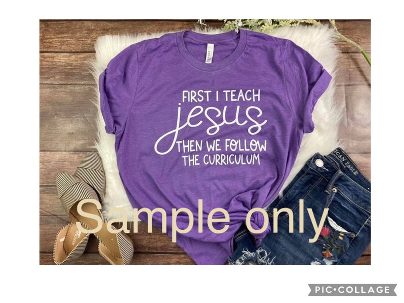 Teacher Christian Shirt SVG -DXF and Png- First I Teach Jesus -bible ...