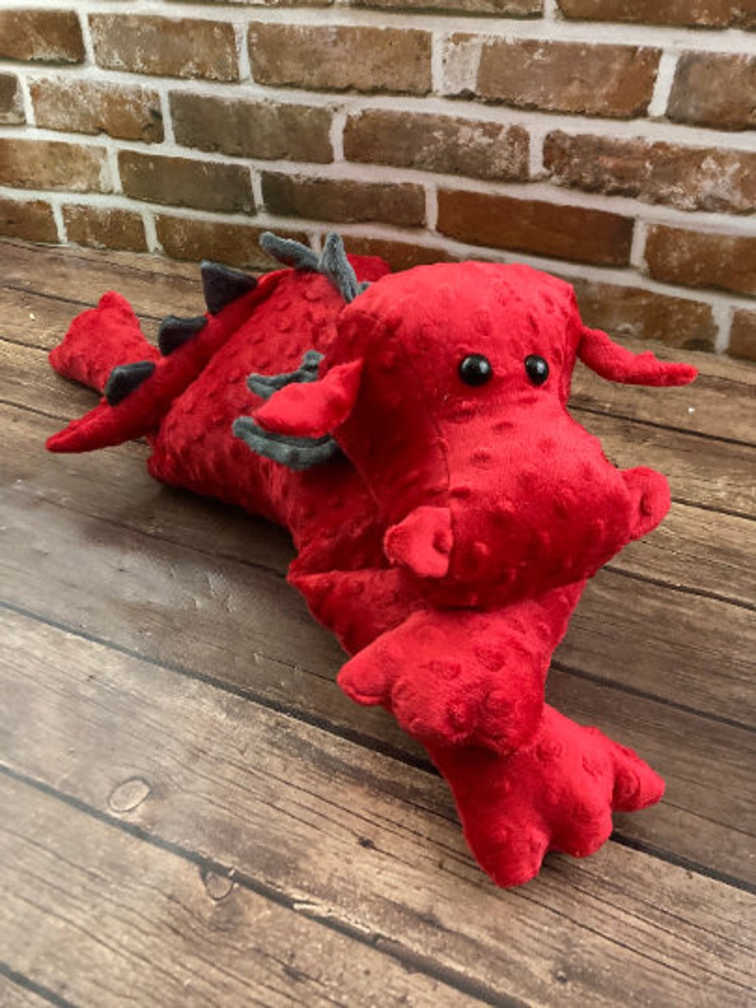 2lbs 15lbs Weighted Dragon or Dinosaur Stuffed Minky Plush Animal Lap ...