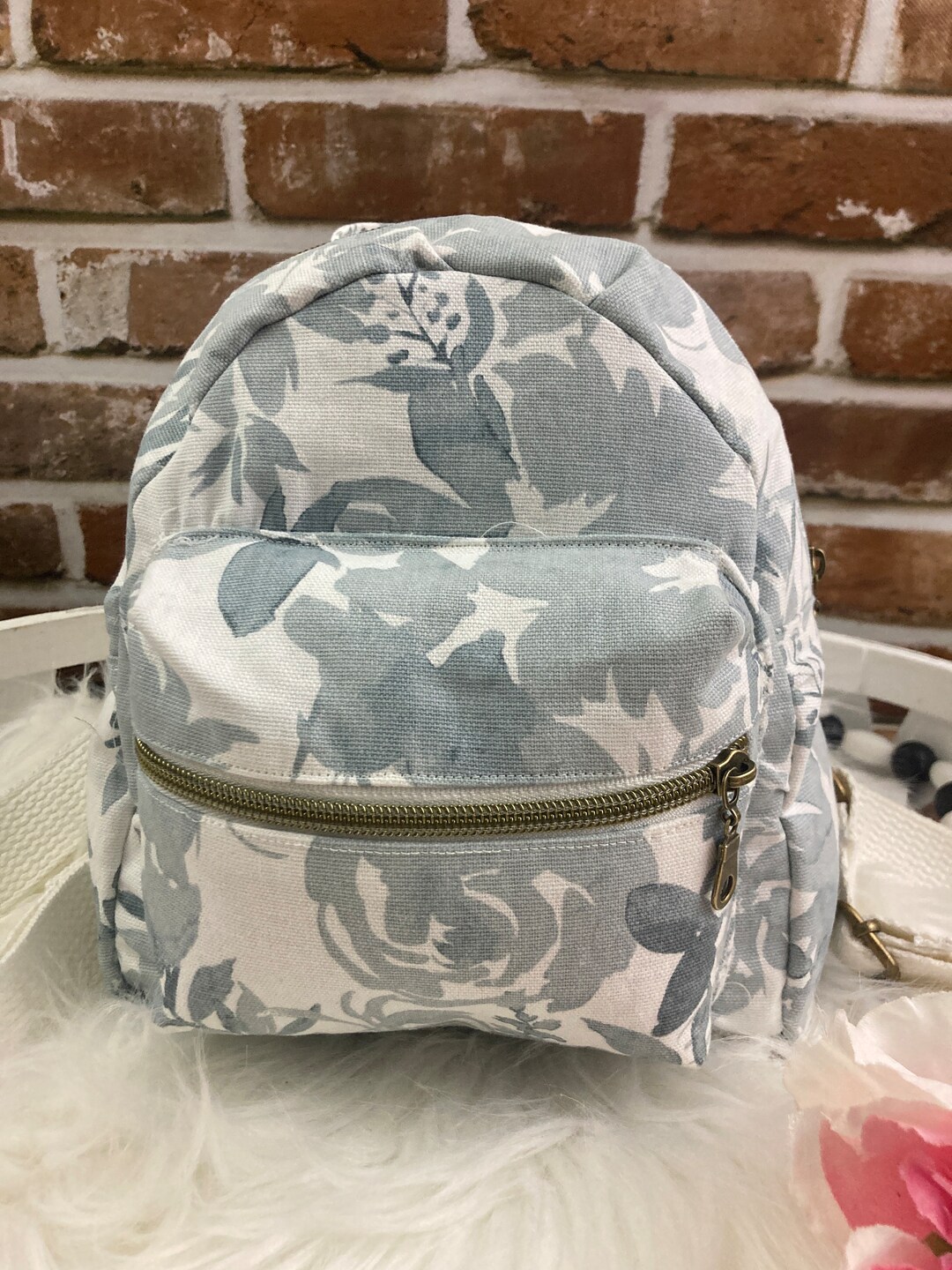 Custom Made Canvas Mini Backpack - Handmade and Personalized Just for ...