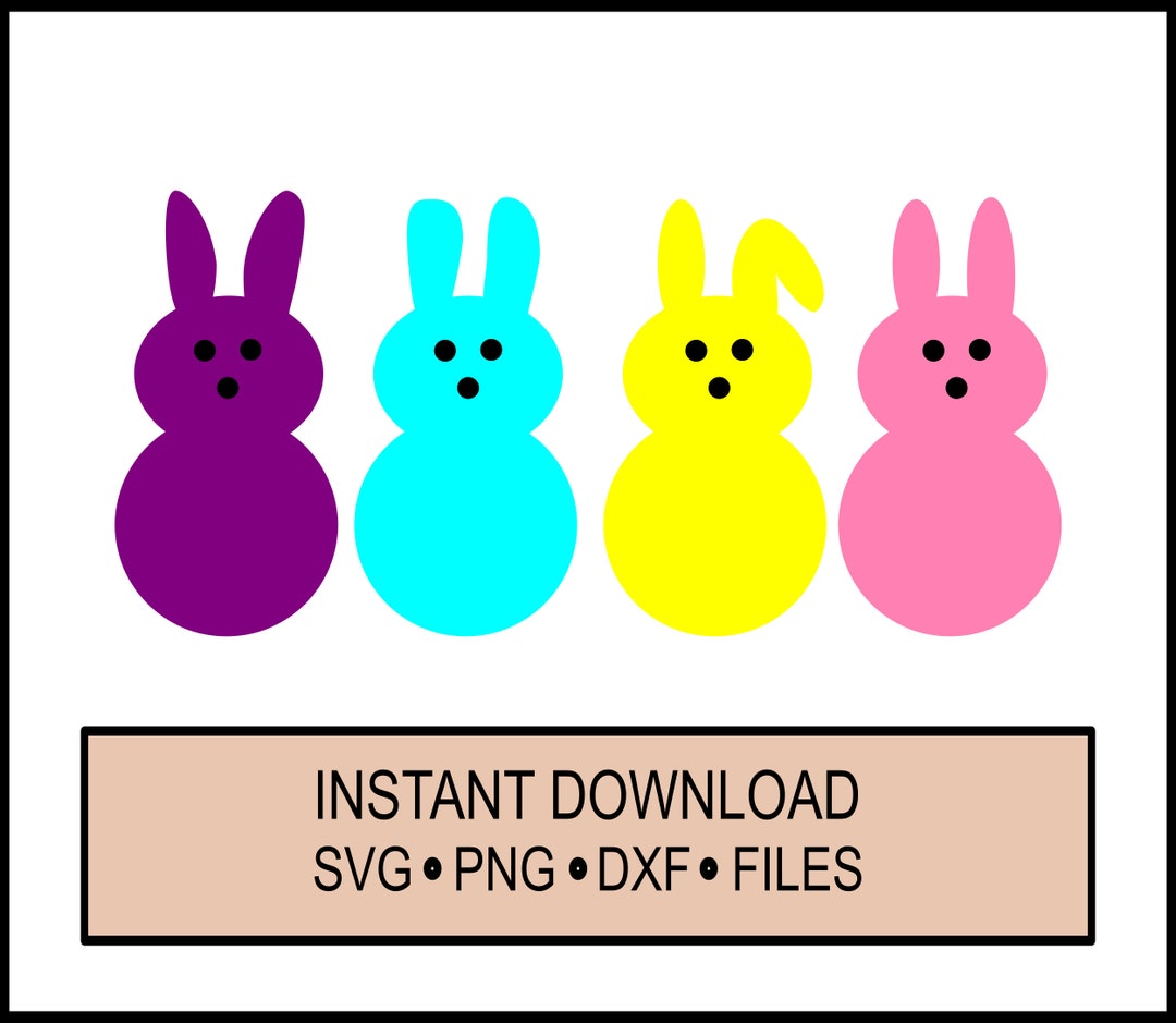 SVG Easter Peeps Cricut Instant Download Easter Bunnies Peeps ...